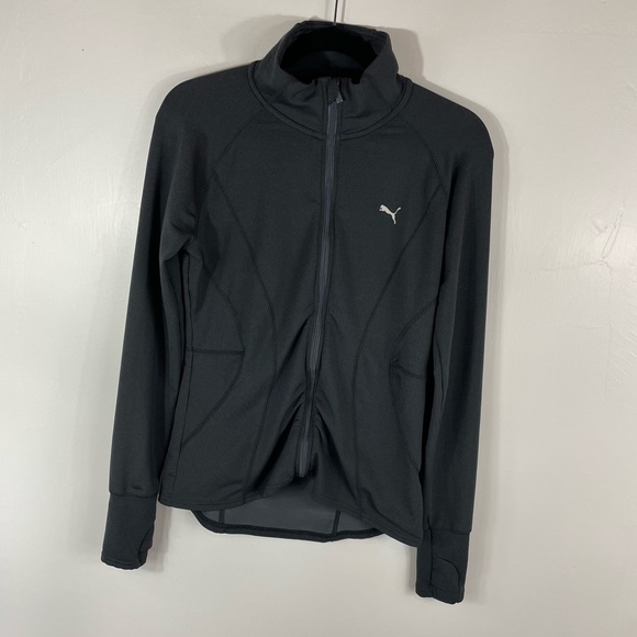 Puma | Tops | Puma Athletic Zip Up With Thumb Holes And Back Pocket For ...